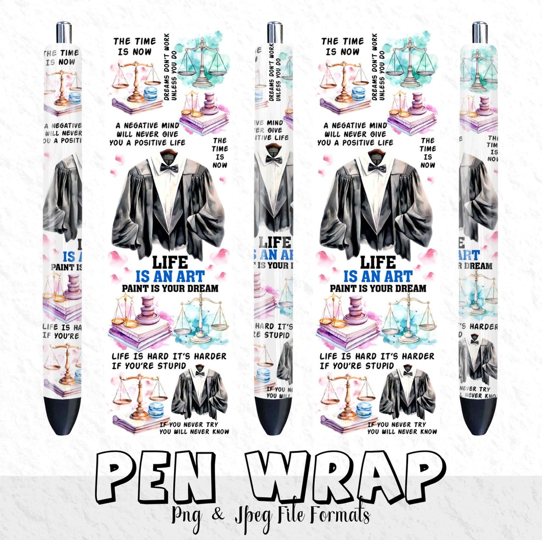 Lawyer Pen Wrap Design: Legal Attorney Gift (PNG, JPG) - Etsy