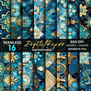 Geometric Digital Paper: Seamless Watercolor Textures (PNG) - Etsy