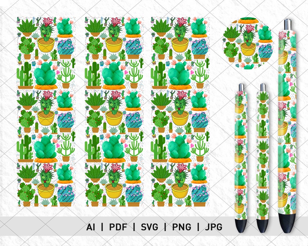 Cactus Pen Wrap Epoxy Pen Wraps Pen Wrap Png Pen Wrap SVG - Etsy