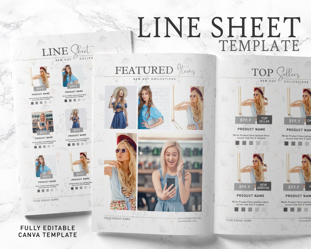 Small Business Line Sheets Template for Wholesale, Retail Line Sheet ...