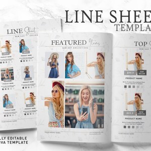 Small Business Line Sheets Template for Wholesale, Retail Line Sheet ...