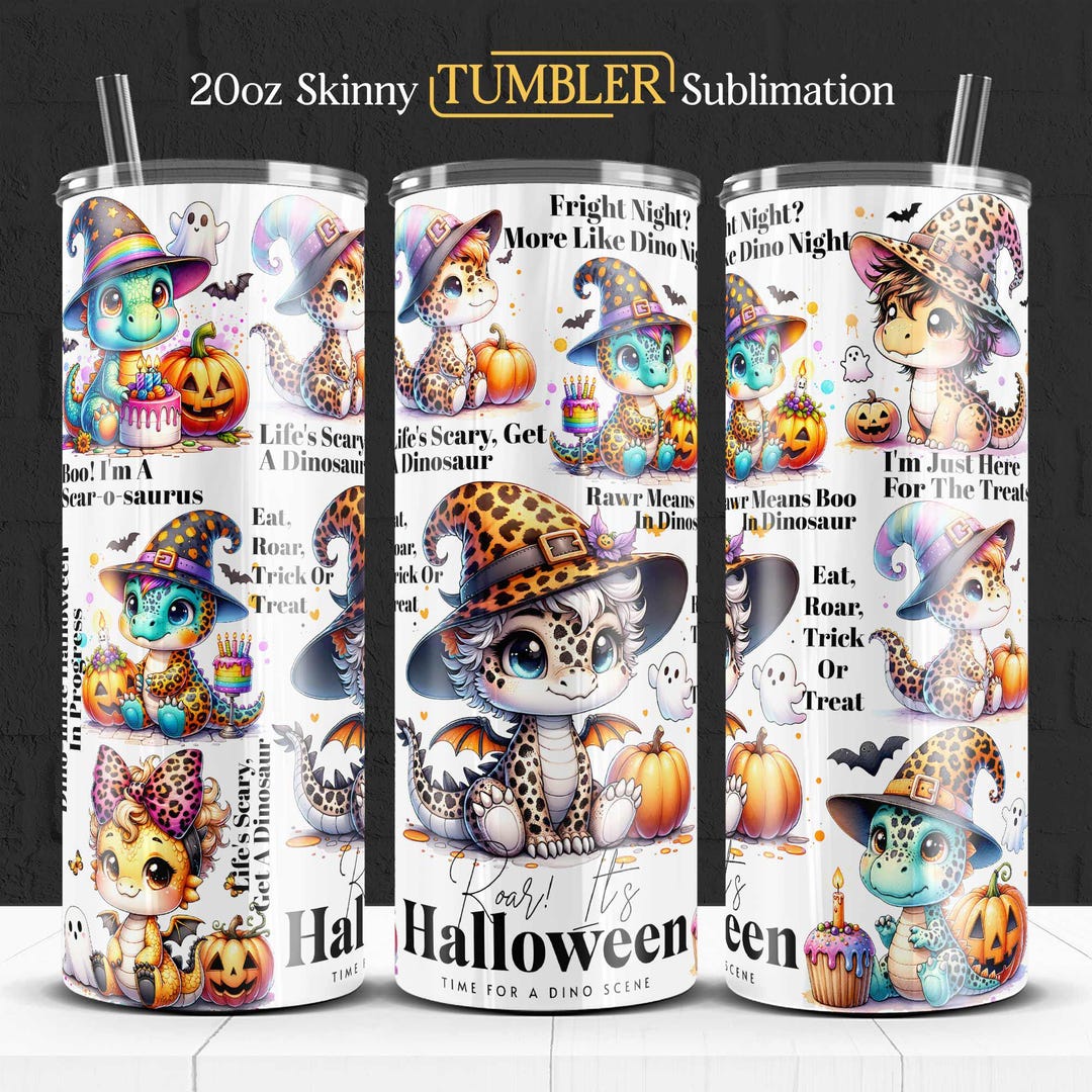 Leopard Dinosaur Halloween 20oz Tumbler Wrap (PNG Digital Download) - Etsy