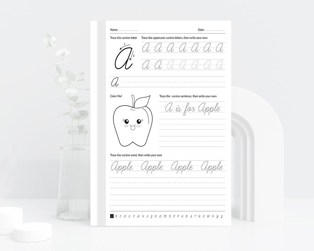 Cursive Handwriting Workbook, Cursive Writing Practice Workbook ...
