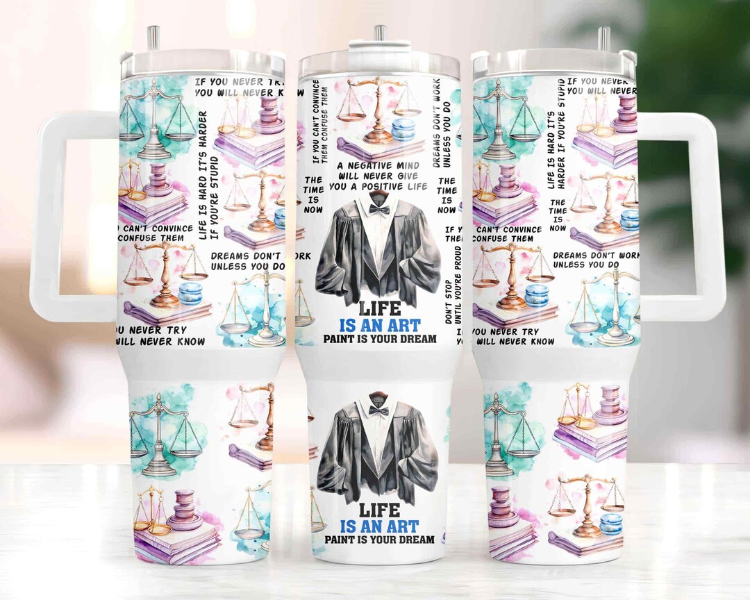 Watercolor Lawyer Tumbler Wrap: 40oz Sublimation Design (PNG, JPG) - Etsy