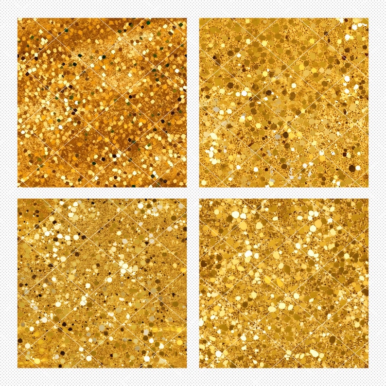 Gold Glitter Digital Paper: 16 Seamless Sparkle Textures (PNG) - Etsy
