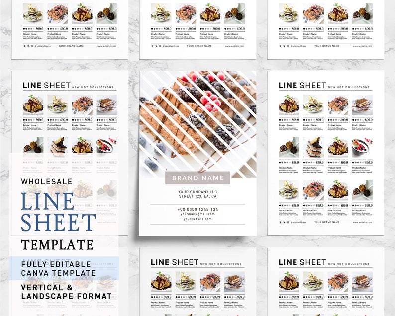 Line Sheet Template Wholesale Catalogue Line Sheet Canva - Etsy