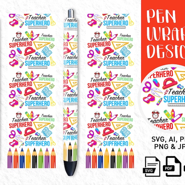 Glitter Pen Box Svg - Etsy