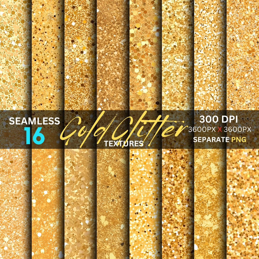 Glitter Digital Paper Gold Seamless Glitter Pattern Scrapbook Papers ...