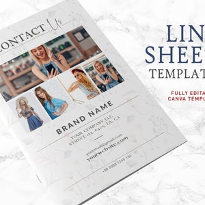 Small Business Line Sheets Template for Wholesale, Retail Line Sheet ...