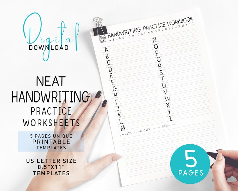 Neat Handwriting Practice Printable Handwriting Worksheets | Etsy