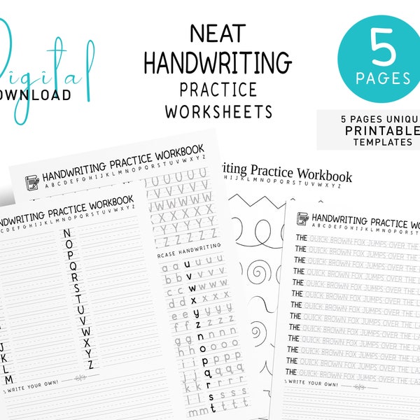 Neat Handwriting Worksheet - Etsy