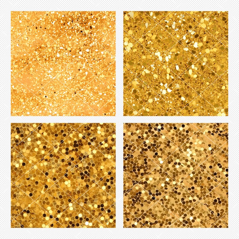 Gold Glitter Digital Paper: 16 Seamless Sparkle Textures (PNG) - Etsy
