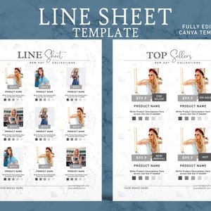 Small Business Line Sheets Template for Wholesale, Retail Line Sheet ...