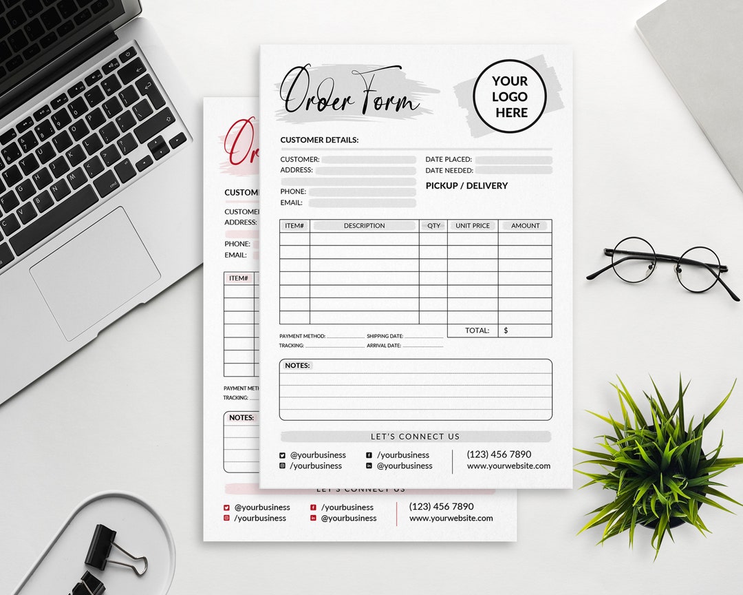 Custom Order Form Template Purchase Order Form Order Form Order Form ...