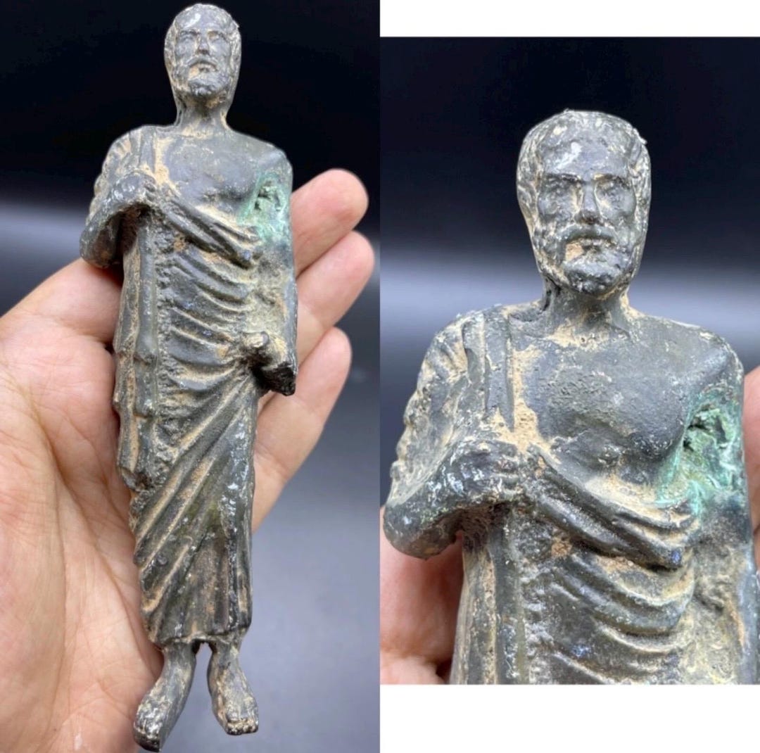 Extremely Ancient Roman Bronze Statuette of a Important Senator Dating ...