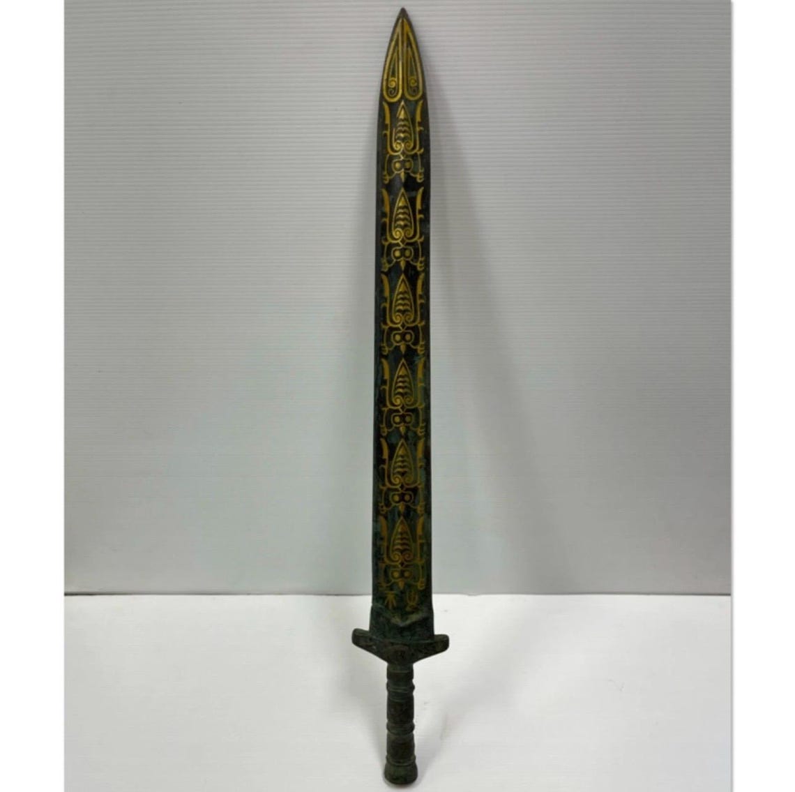 Unique Ancient Roman Bronze 18K Gold Work on Sword Excellent Sword ...
