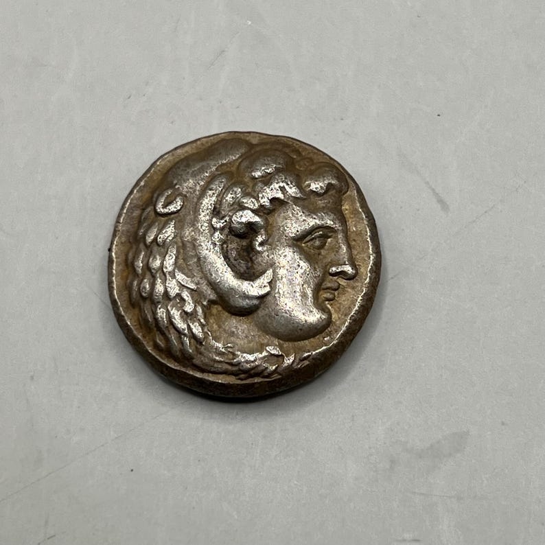 Ancient Greek King Alexander the Great Solid Silver Coin - Etsy