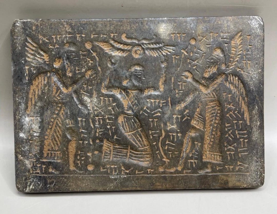Ancient Near Eastern Intaglio Stone Tile Tablet Circa 2100 - 1700 BCE ...