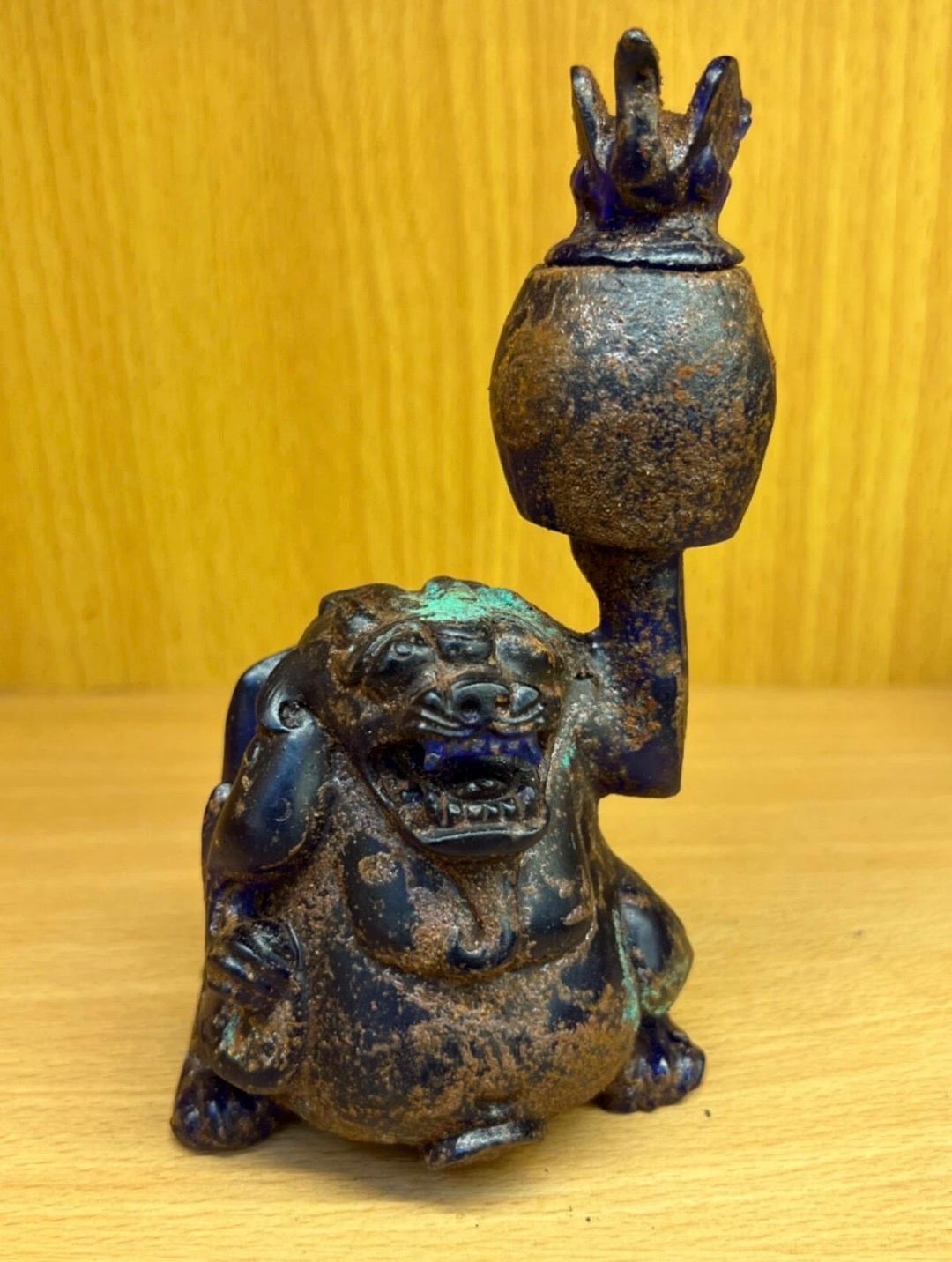 Unique Ancient Near Eastern Blue Glass Rare Mythical Creature Figure - Etsy