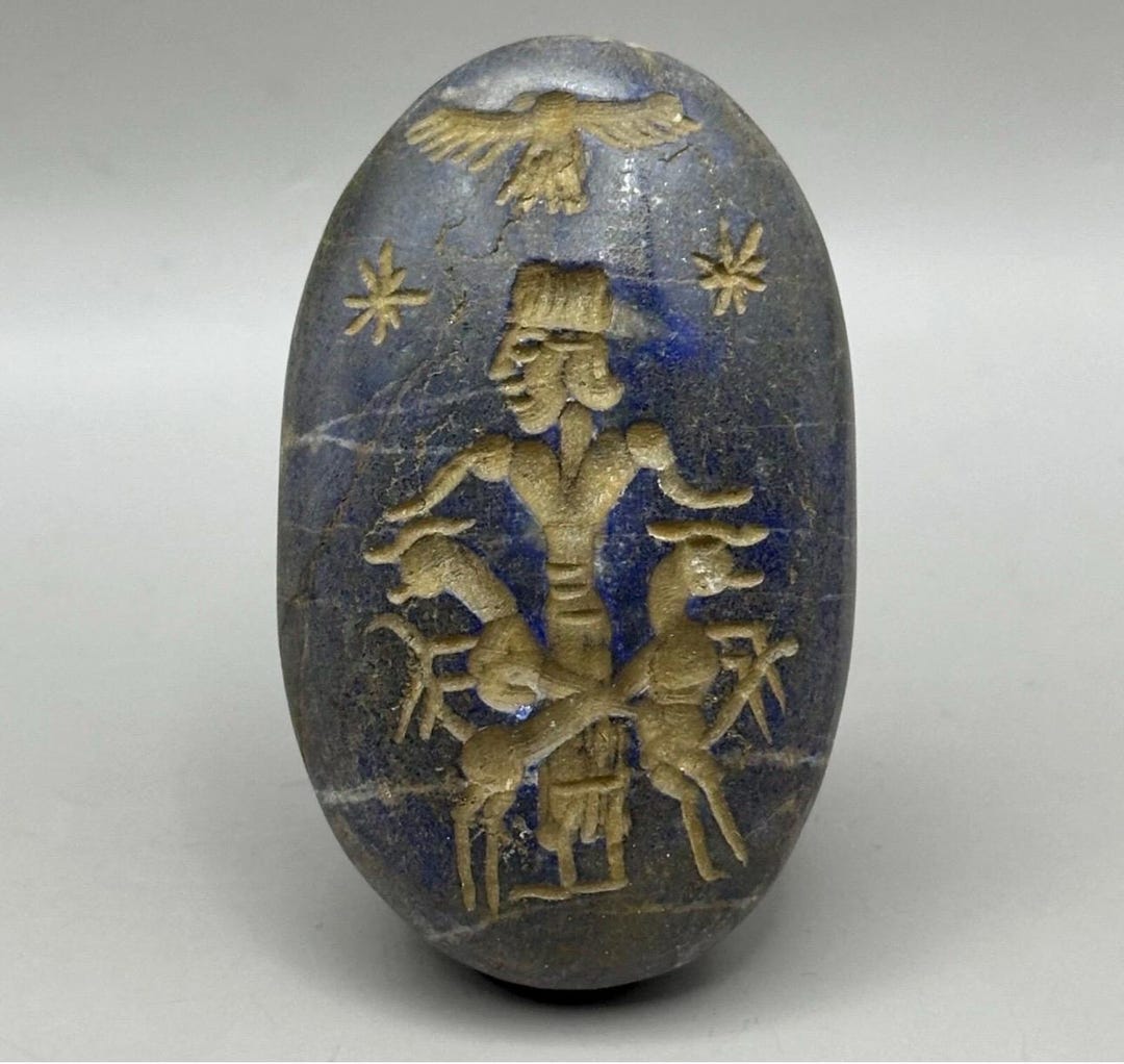 Rare Authentic Old Lapis Lazuli Stone Roman Greek Sassanian Artifact ...