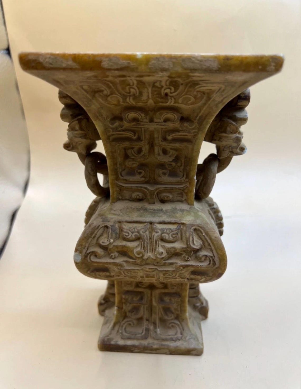 Roman Ancient Near Eastern Large Jade Vase With Carvings - Etsy