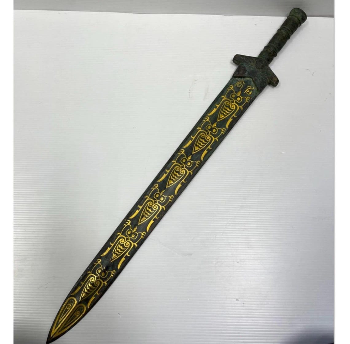 Unique Ancient Roman Bronze 18K Gold Work on Sword Excellent Sword ...