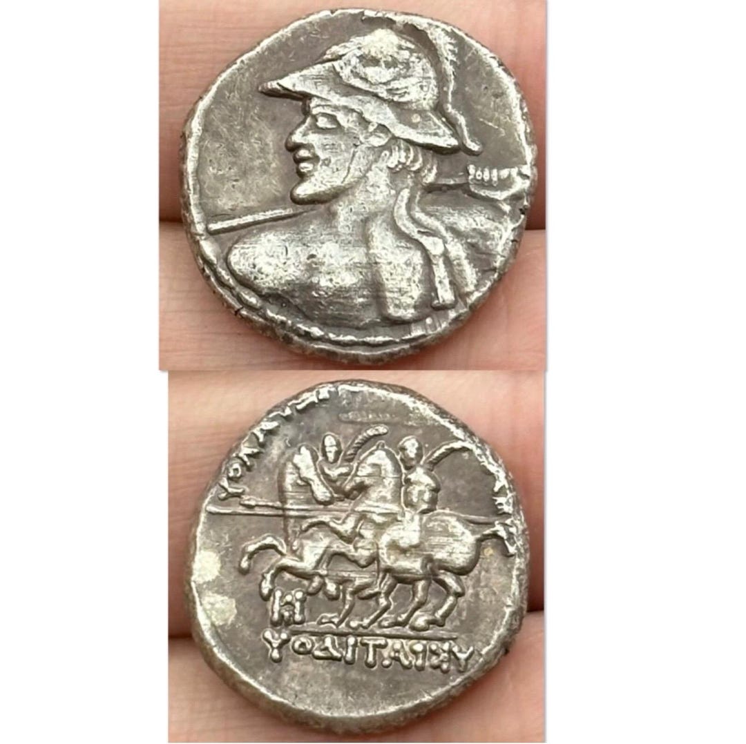 Ancient Bactria Bactrian Eucratides Silver Tetradrachm Coin Ca. 171-145 ...
