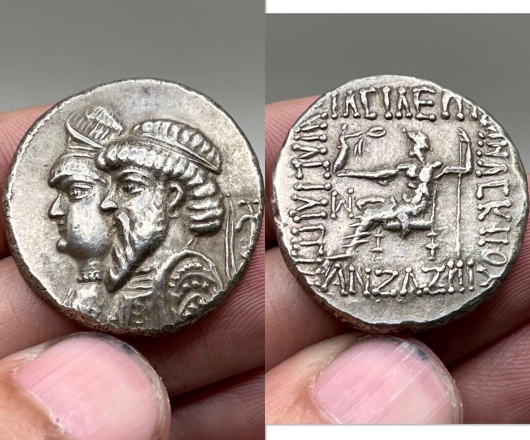 Rare Ancient Bactrian Indo-greek King Queen Philoxenus Silver ...