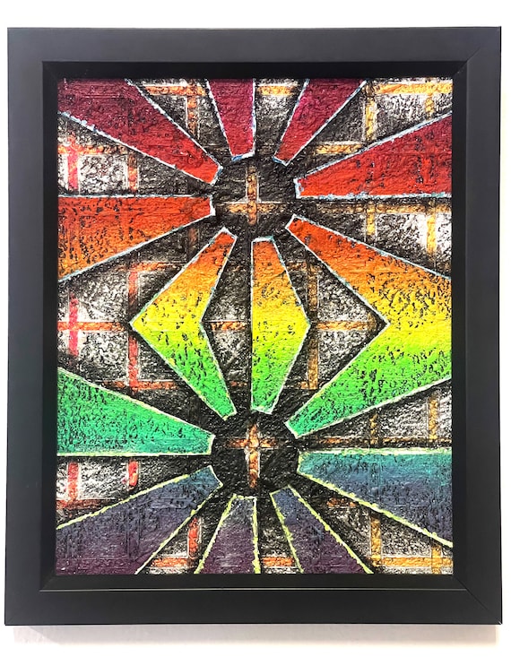 Rainbow Rising Sun Art Piece - Etsy