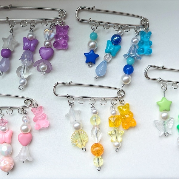 Beaded Safety Pin - Etsy