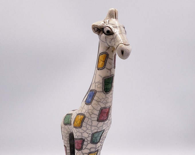 The Fenix Raku Pottery GIRAFFE Figurine - Hand Made in South Africa - Etsy