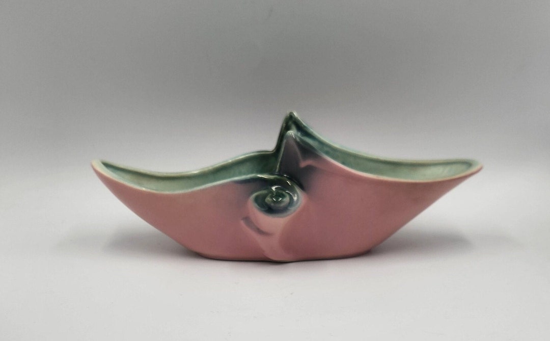 Vintage Hulls USA Planter - 71 - Pink and Green/ Aqua Glazed Ceramic ...