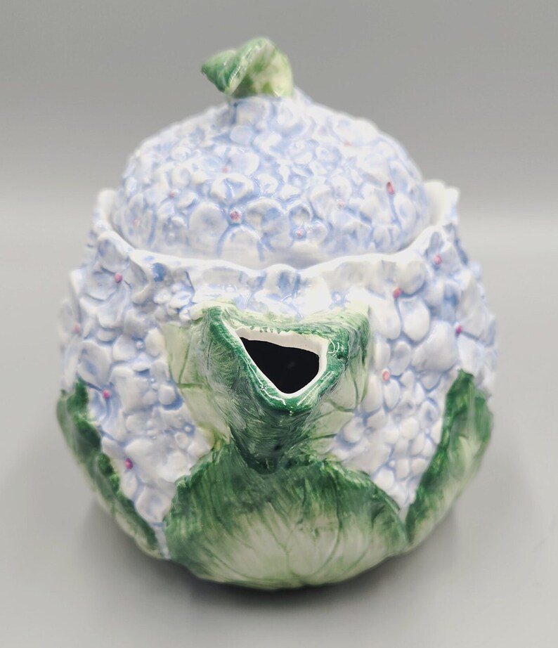Vintage Fitz and Floyd Blue Hydrangea hand Painted Teapot With Lid 1990 ...