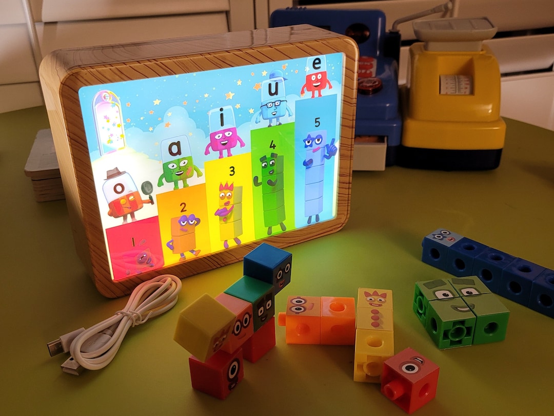 Alphablocks and Numberblocks Magic Mirror Night Light Table Décor - Etsy