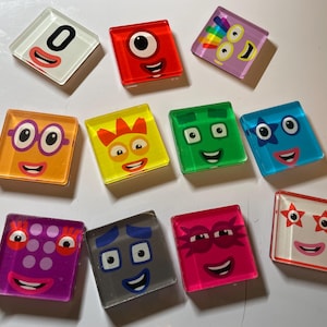 Numberblocks Premium 4cm Acrylic Fridge Magnets (0-10 Set ...