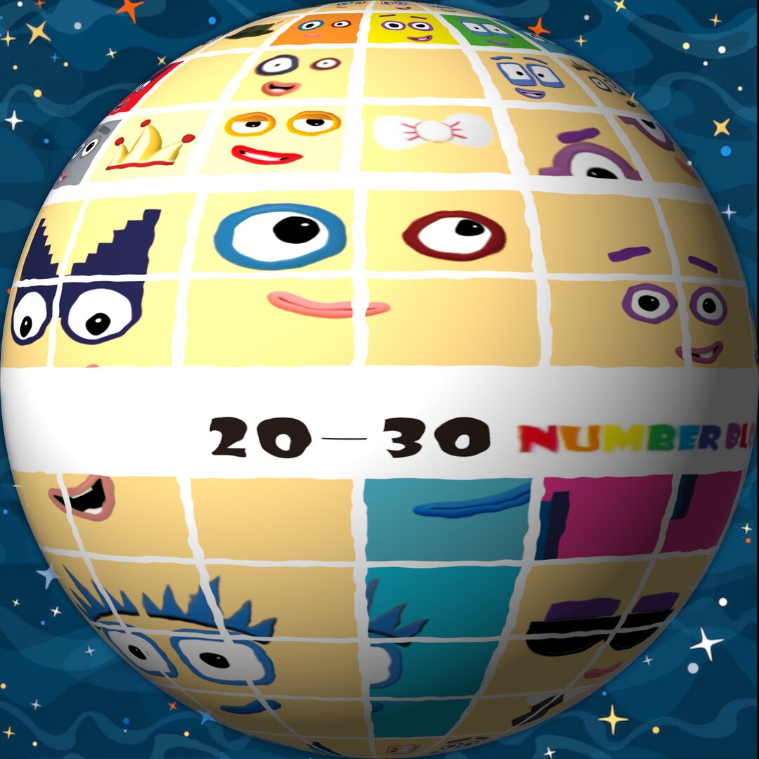 Peelable Numberblocks Face Stickers 20-30 - Etsy