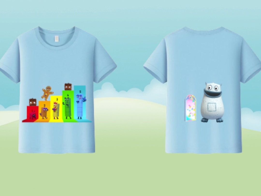 Numberblocks T Shirt, Big Tum, Squarey, Gingerbread Man T-shirt - Etsy