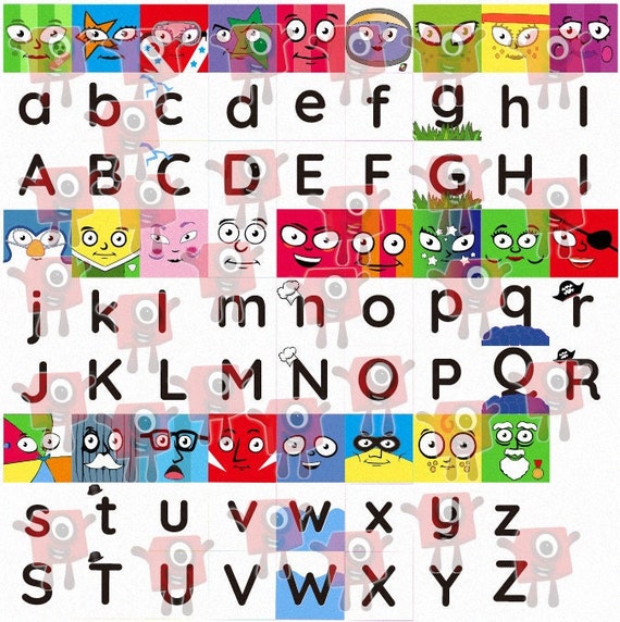 Peelable Alphablocks Face Stickers Works With 2cm Mathlink - Etsy