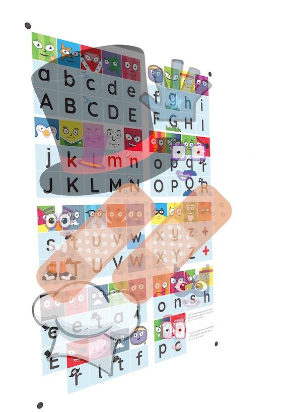 Peelable Alphablocks Face Stickers Works With 2cm Mathlink - Etsy