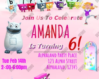 Alphablocks Birthday Invitation, Alphablocks Party, Printable and ...