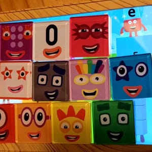 Numberblocks Acrylic Fridge Magnets: Educational Learning, Fun Play - Etsy