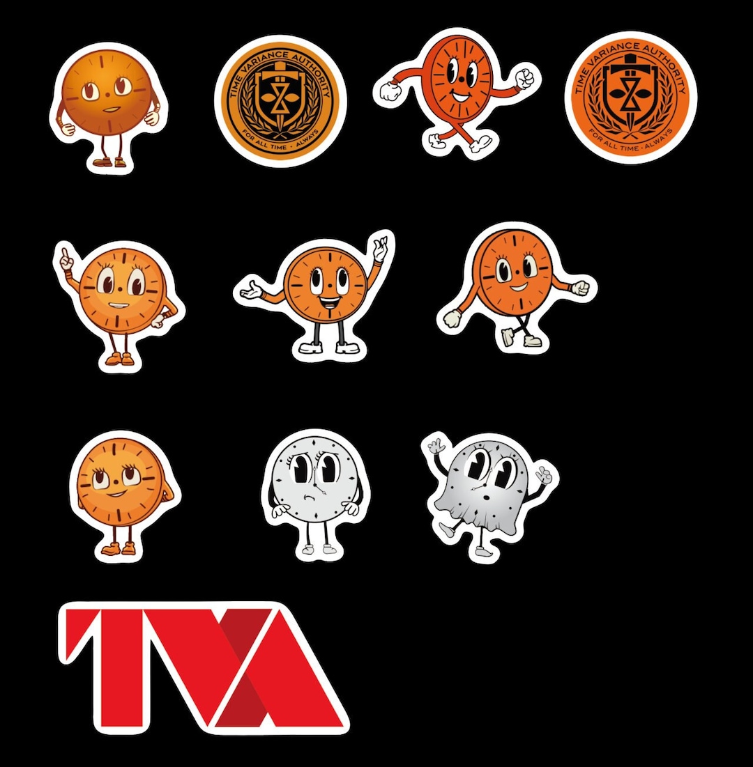 Miss Minutes Sticker 30 Pack, TVA Logo Stickers, TVA Stiker From TV ...