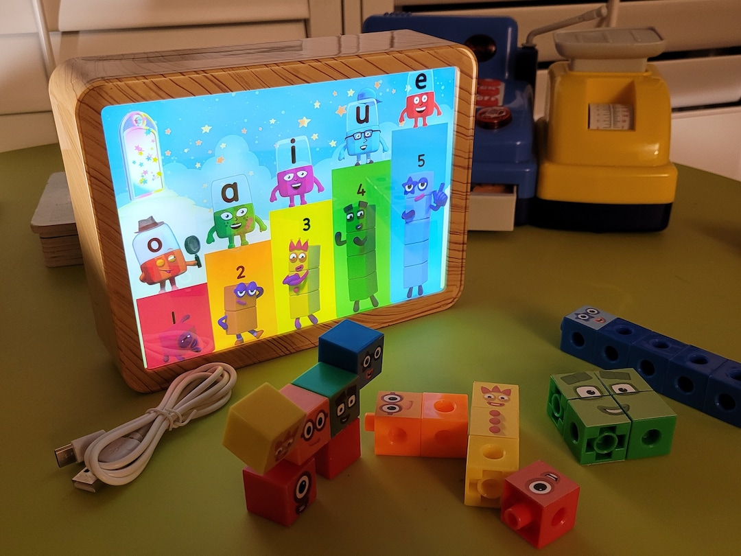 Alphablocks and Numberblocks Magic Mirror Night Light Table Décor - Etsy