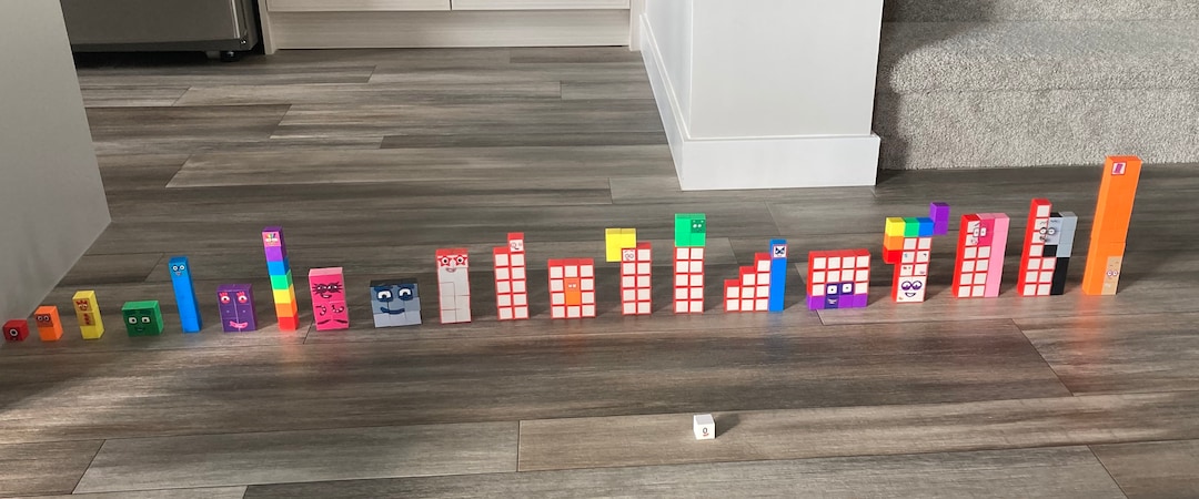 Peelable Numberblocks Face Sticker 0-20, 2 Sheets, Complete Sticker ...