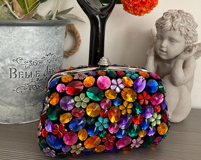 Stunning BUTLER & WILSON Multi Colored Jeweled Evening Bag, Sparkly ...