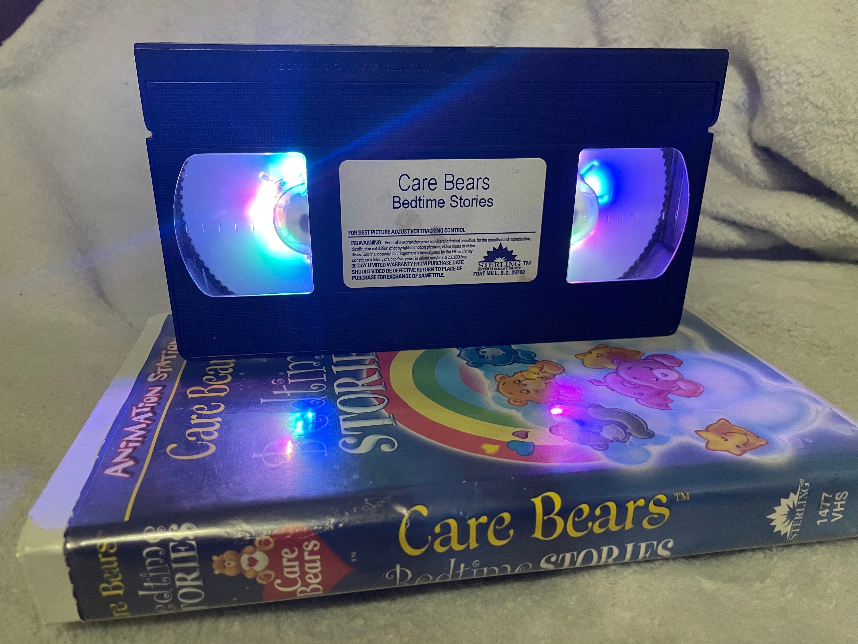 Care Bears animated cartoon VHS Led Lamp Nightlight collectible 80s toy ...