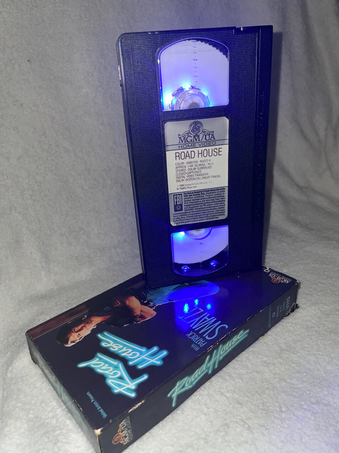 Roadhouse Patrick Swayze VHS Led Lamp Collectible Decor Classic Man ...
