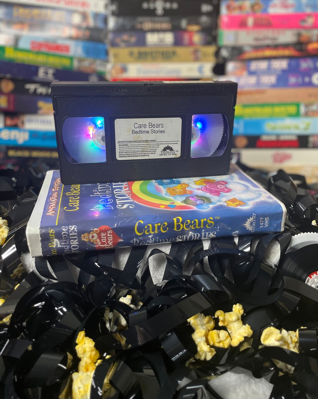 Care Bears Cartoon Retro Decor VHS LED Lamp Funshine Grumpy Tenderheart ...