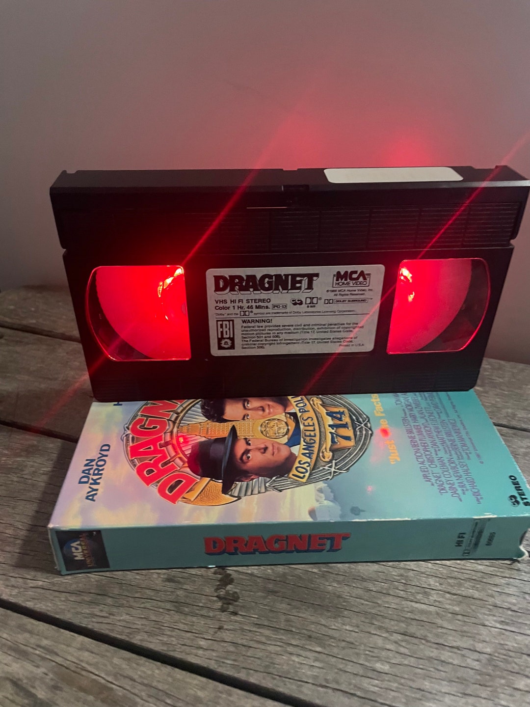 Dragnet Tom Hanks Dan Akyroyd Comedy VHS Led Lamp Nightlight ...