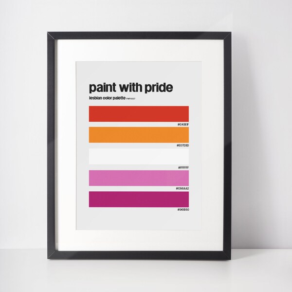 Lesbian Flag Color Palette - Etsy